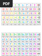 Números Del 1 Al 50 para Imprimir | PDF