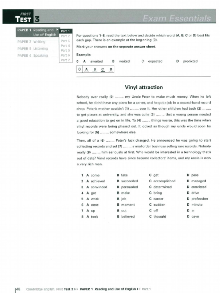 English Fce Test 3 | PDF
