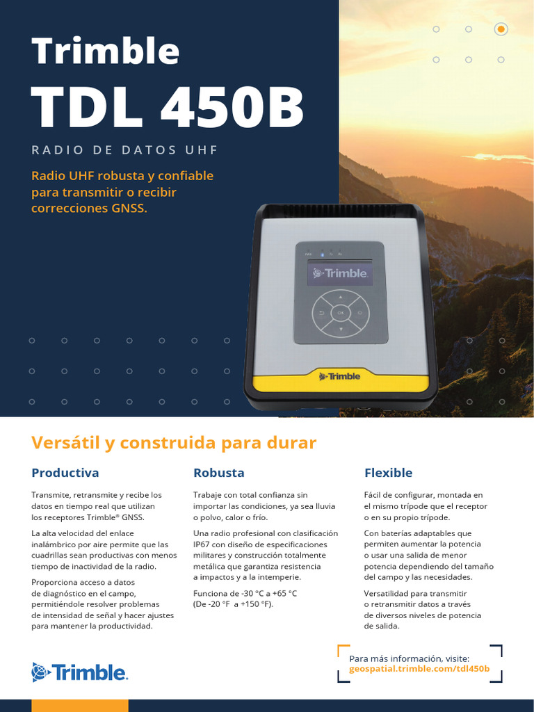 Especificaciones Trimble TDL 450B | PDF | Conector eléctrico ...