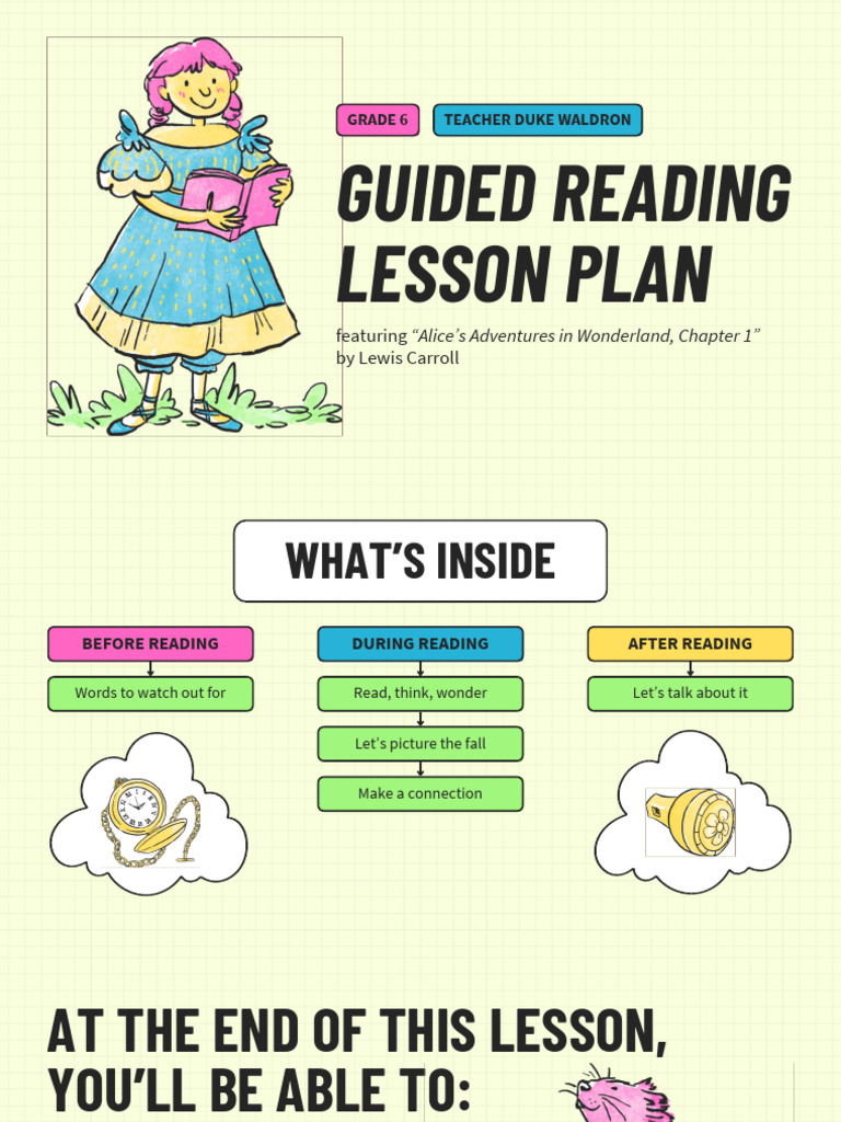 Guided Reading Lesson Plan | PDF | Alice (Alice's Adventures In Wonderland)