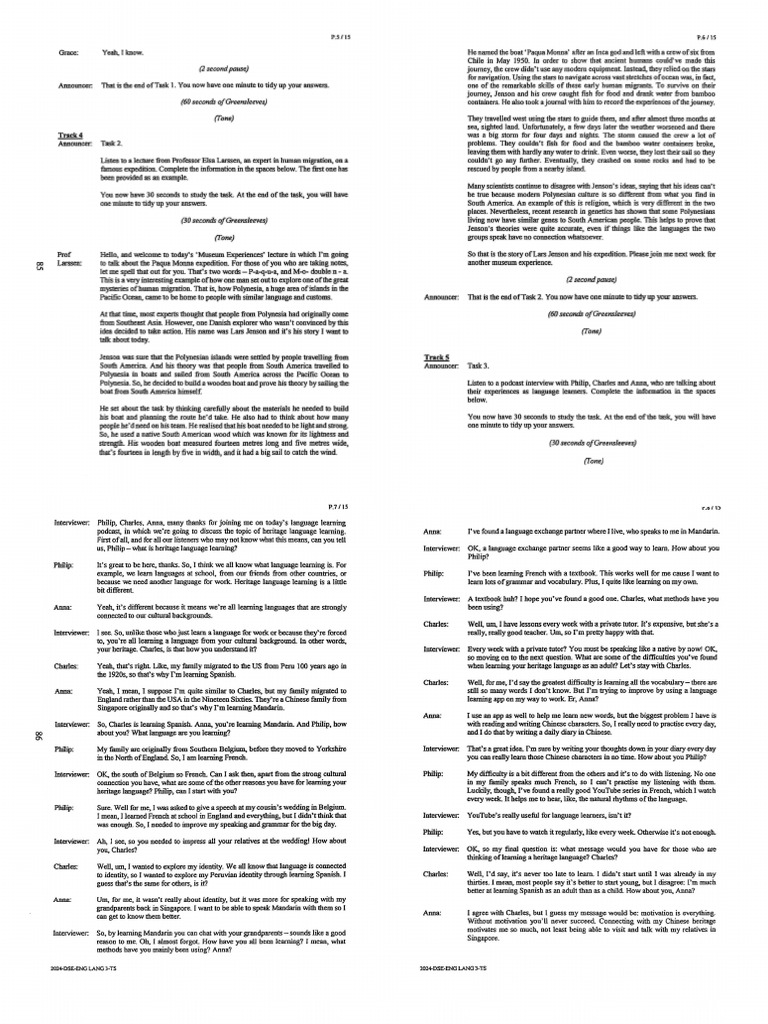 2024 Paper 3 Script | PDF