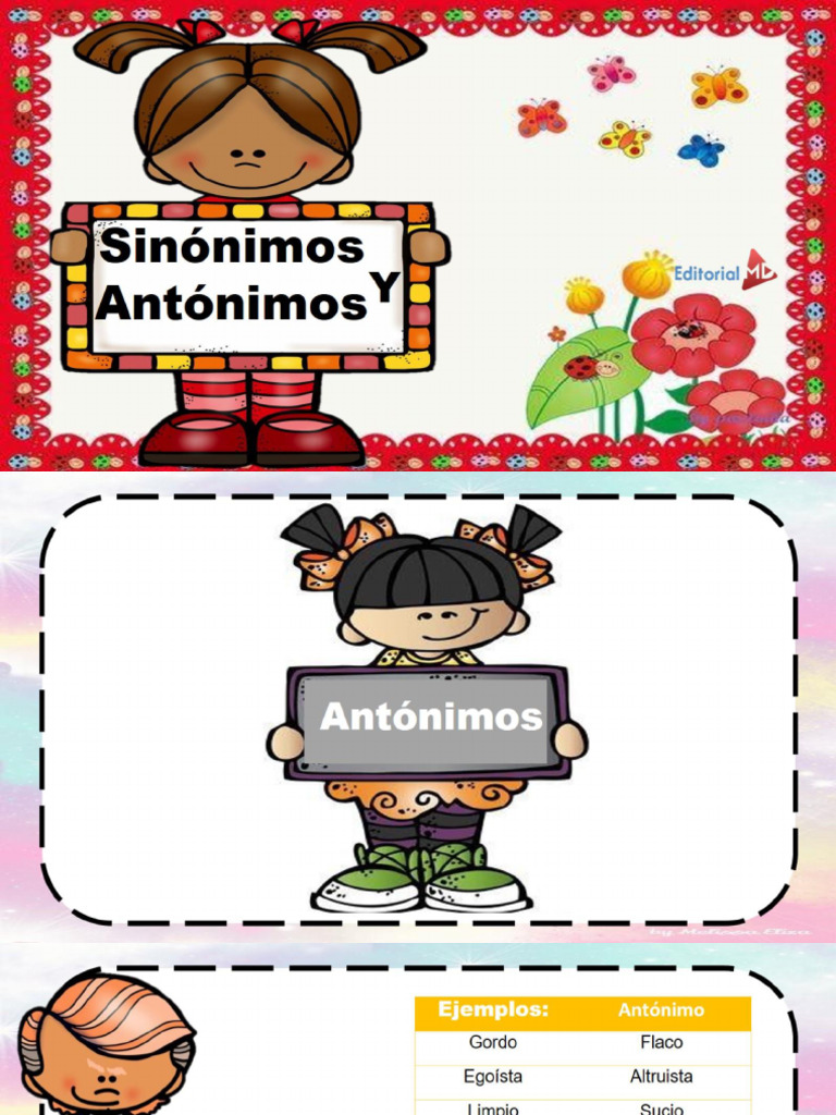 Sinonimos-y-Antonimos-Ejercicios - I 2 | PDF