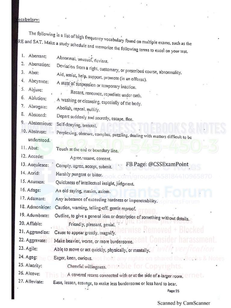 Kips Vocabulary Notes | PDF