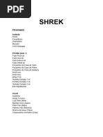 Roteiro Do SHREK | PDF