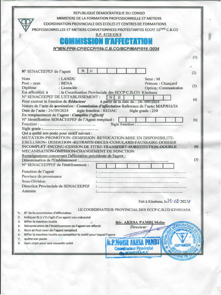 Scan Commission D'affectation | PDF