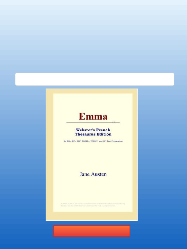 Emma Webster S French Thesaurus Edition Jane Austen Available Instanly ...