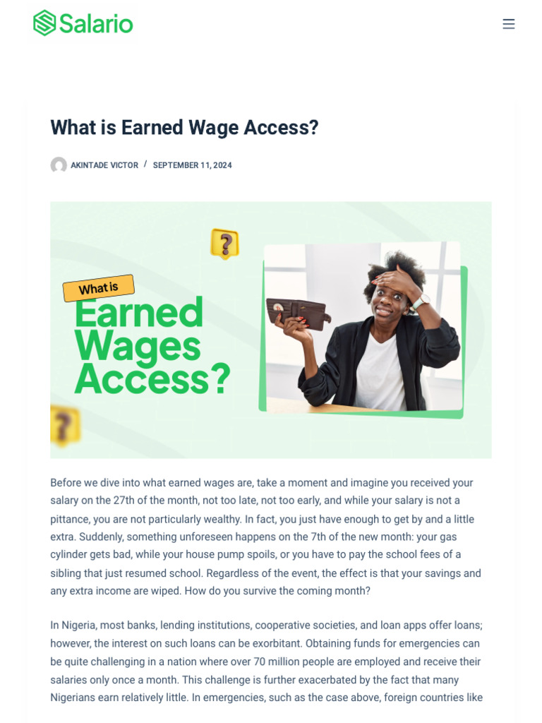 Understanding Earned Wage Access Benefits | PDF | Payroll | Employment