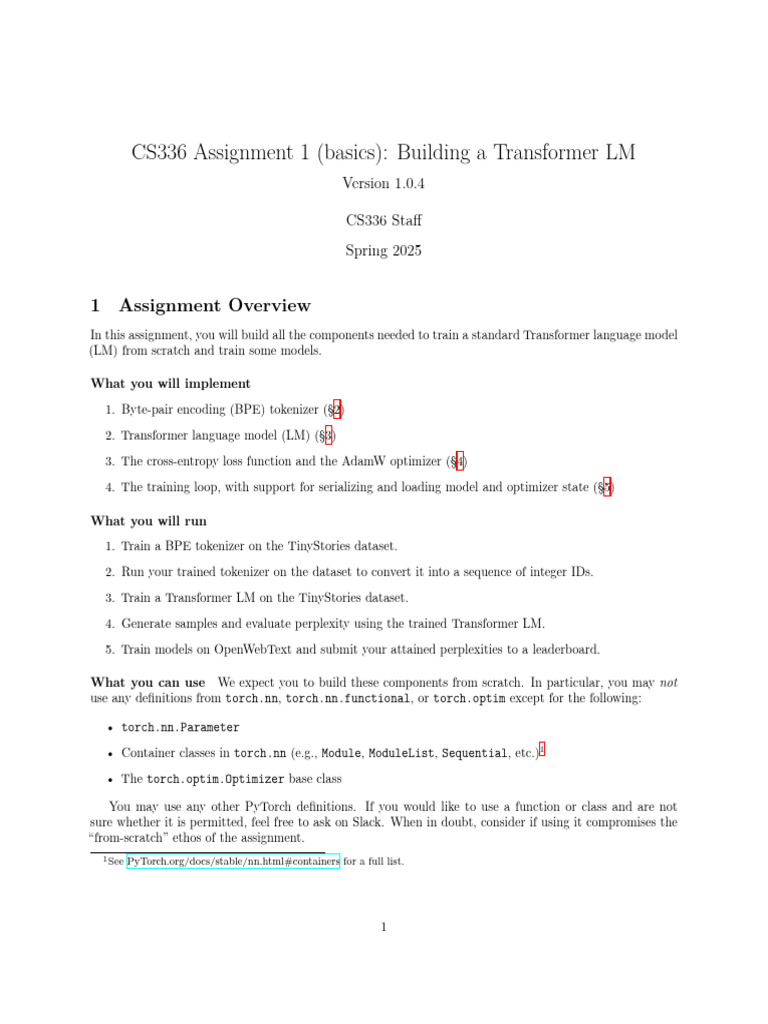 Cs336 Spring2025 Assignment1 Basics | PDF | String (Computer Science) | Computer Programming