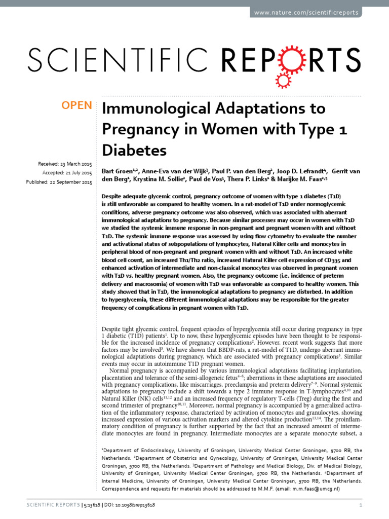 Primary Peer-Reviewed Research Article Example | PDF | Pregnancy | Monocyte