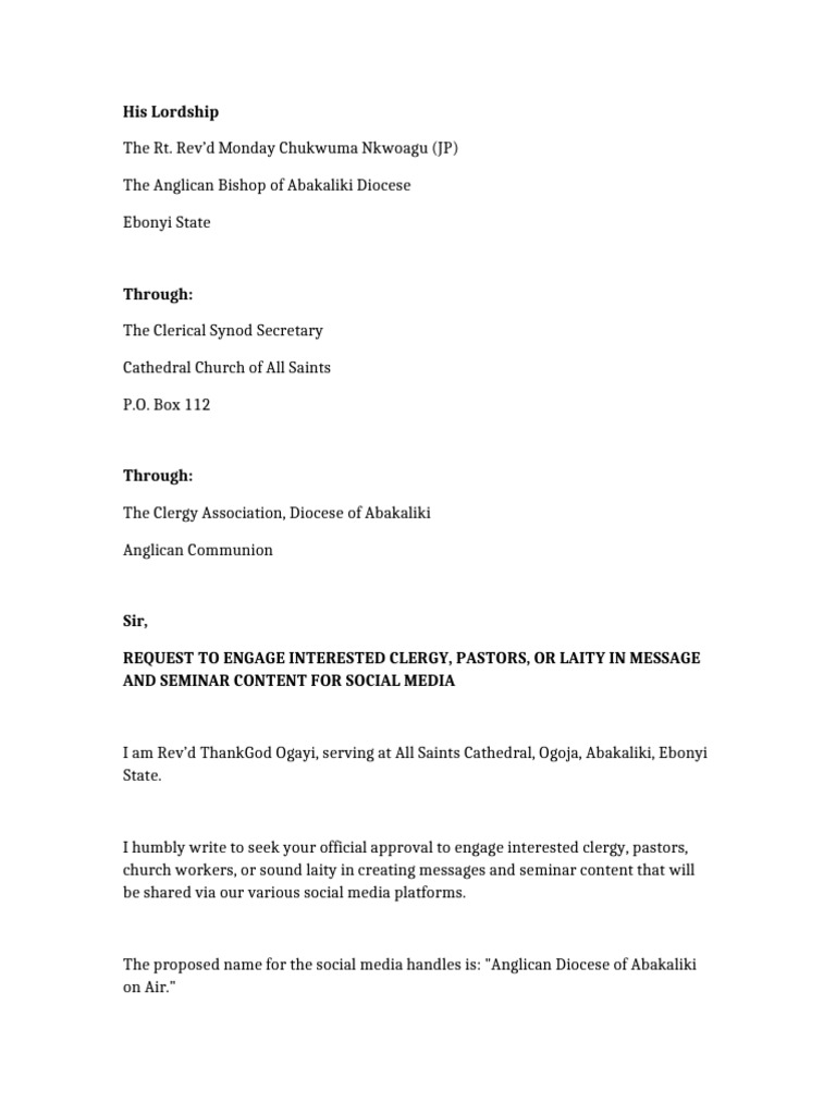 Social Media Evangelism Request | PDF