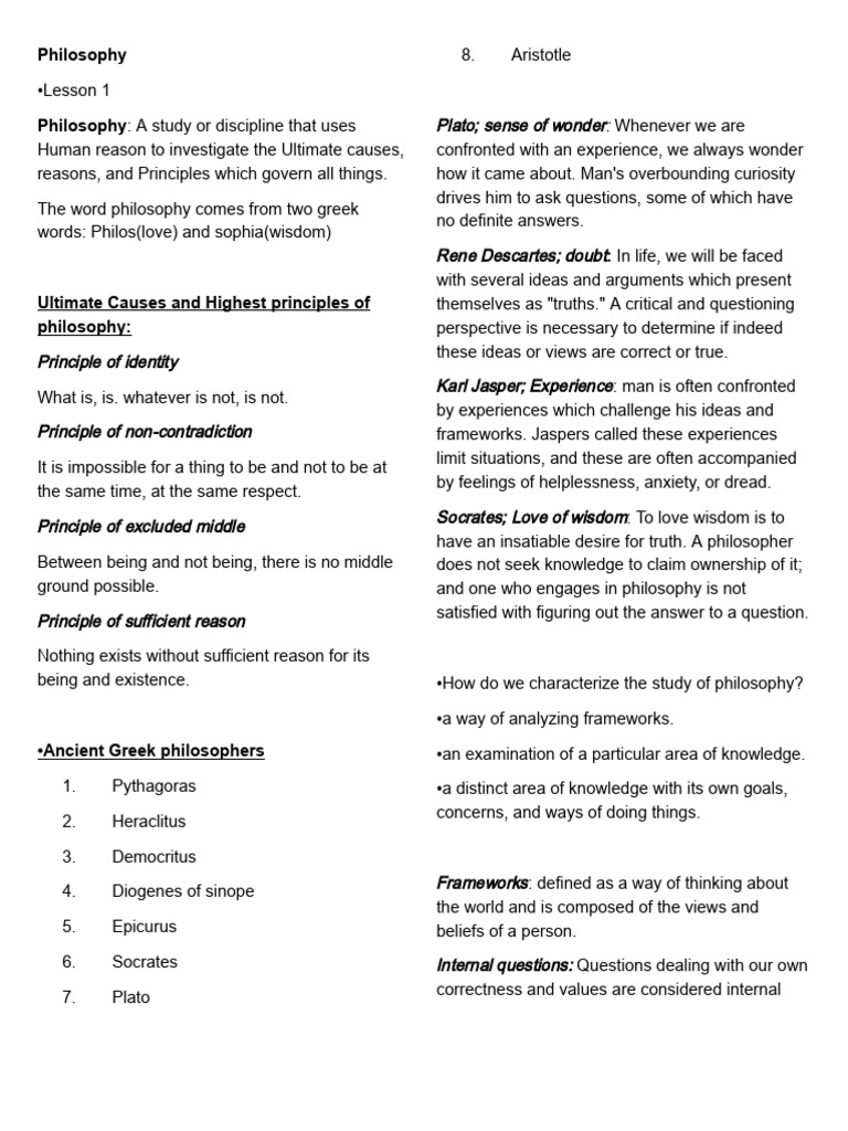 Philosophy Reviewer | PDF | Reason | Knowledge