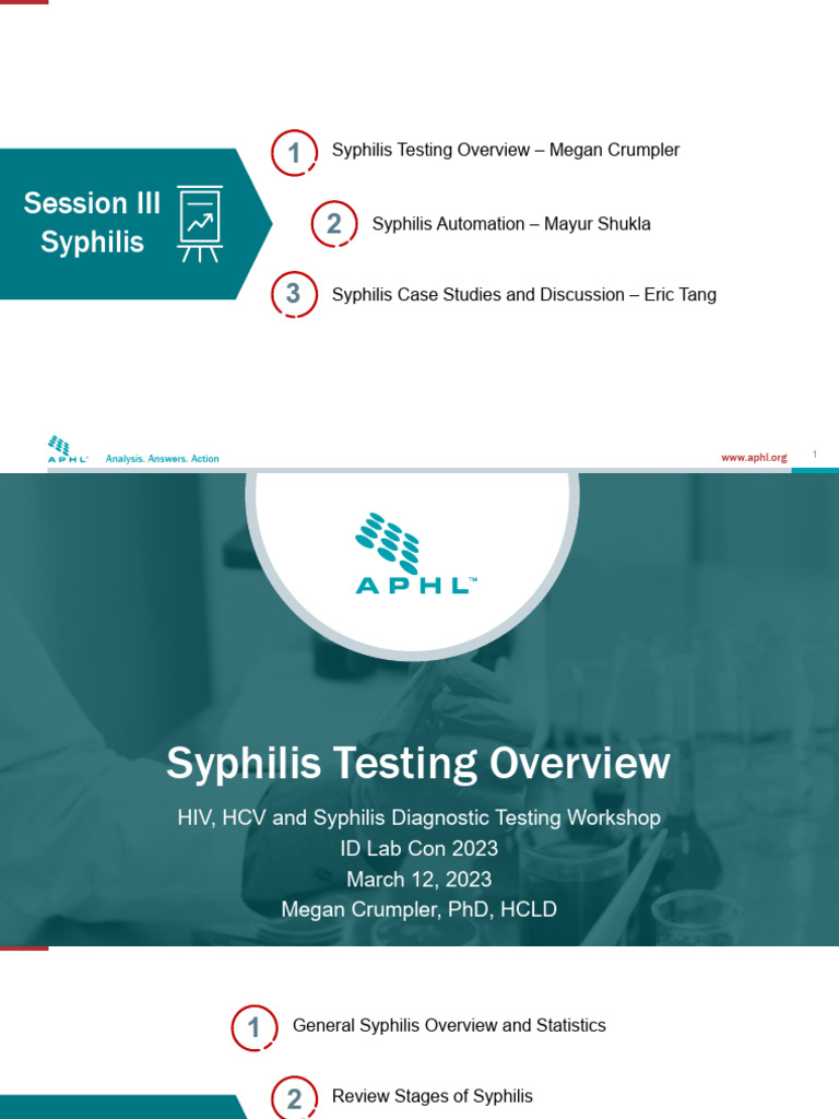 Syphilis Testing Overview and Guidelines | PDF | Sexually Transmitted ...