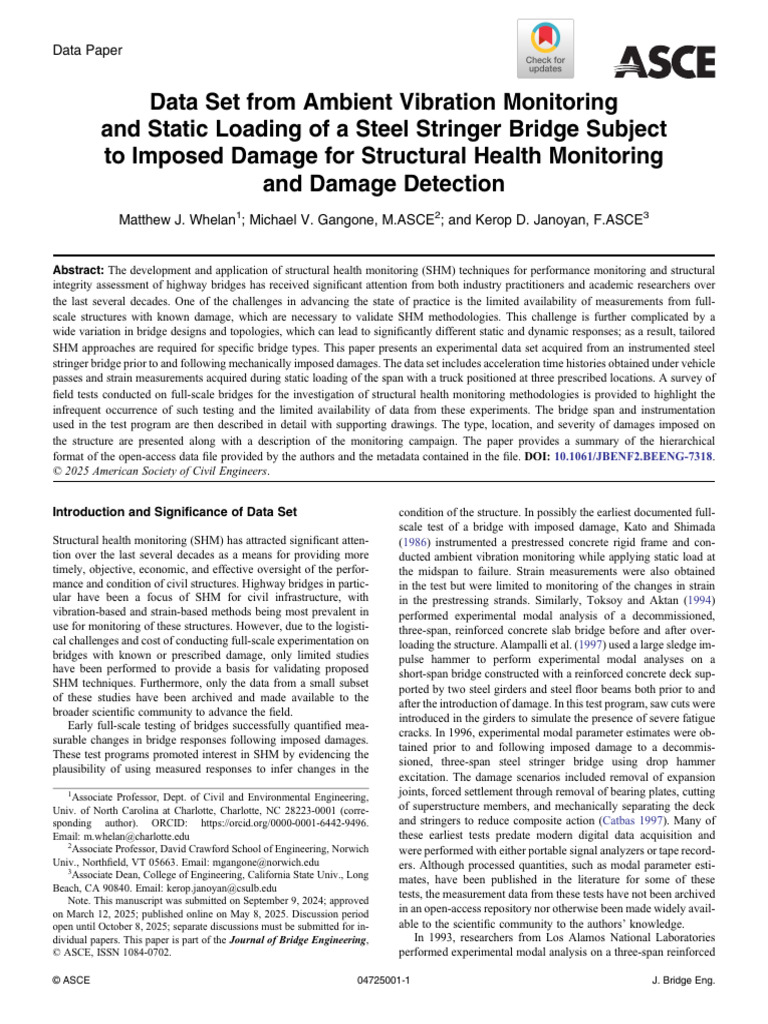 Z24 Bridge Dataset for SHM Research | PDF | Civil Engineering ...
