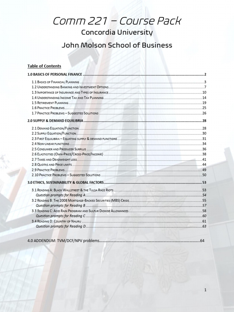 Comm 221 Course Outline Overview | PDF | Insurance | Bonds (Finance)