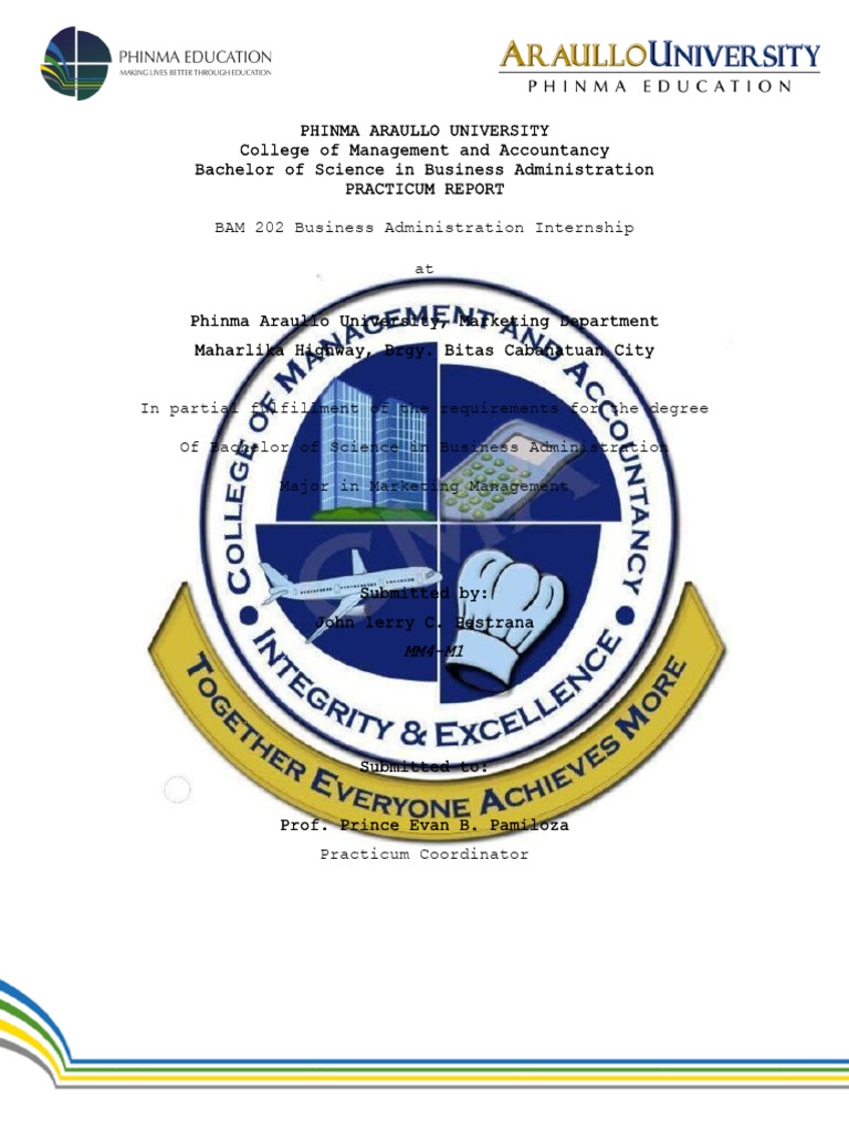 BSBA Practicum Report Lerry | PDF