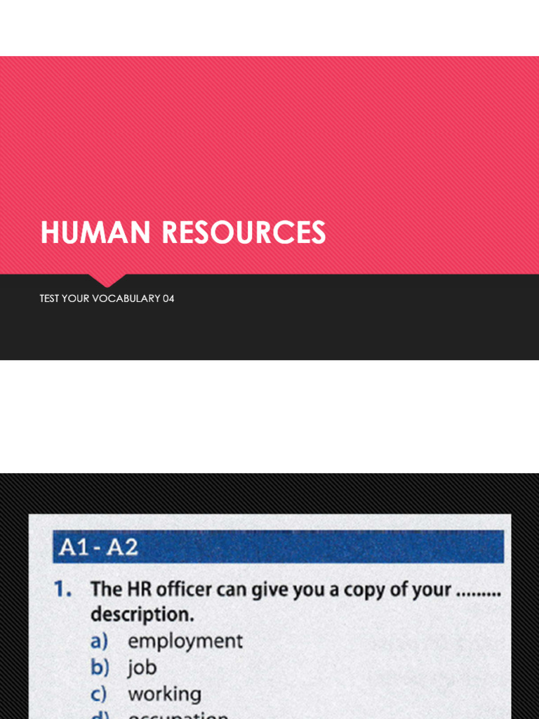 04 Human Resources Test | PDF