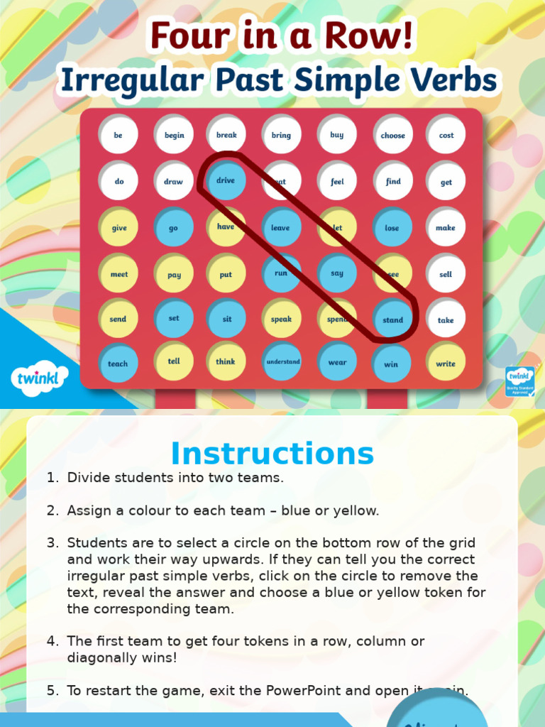 T BG 1643882503 Connect 4 Irregular Past Simple Verbs Powerpoint Game ...