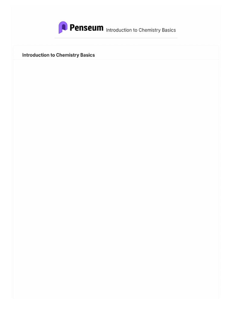 Introduction To Chemistry Basics | PDF