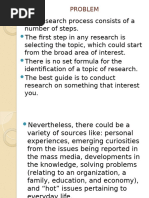 IDENTIFICATION AND SELECTION AND FORMuLATION OF RESEARCH PROBLEM | PDF ...