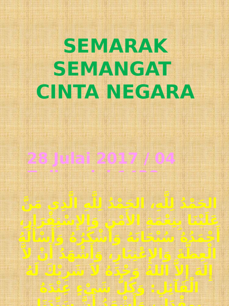 Semarak Semangat Cinta Negara | PDF