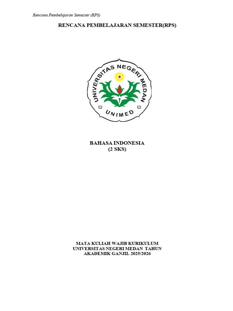 RPS Mku Bahasa Indonesia 2025-2026 | PDF