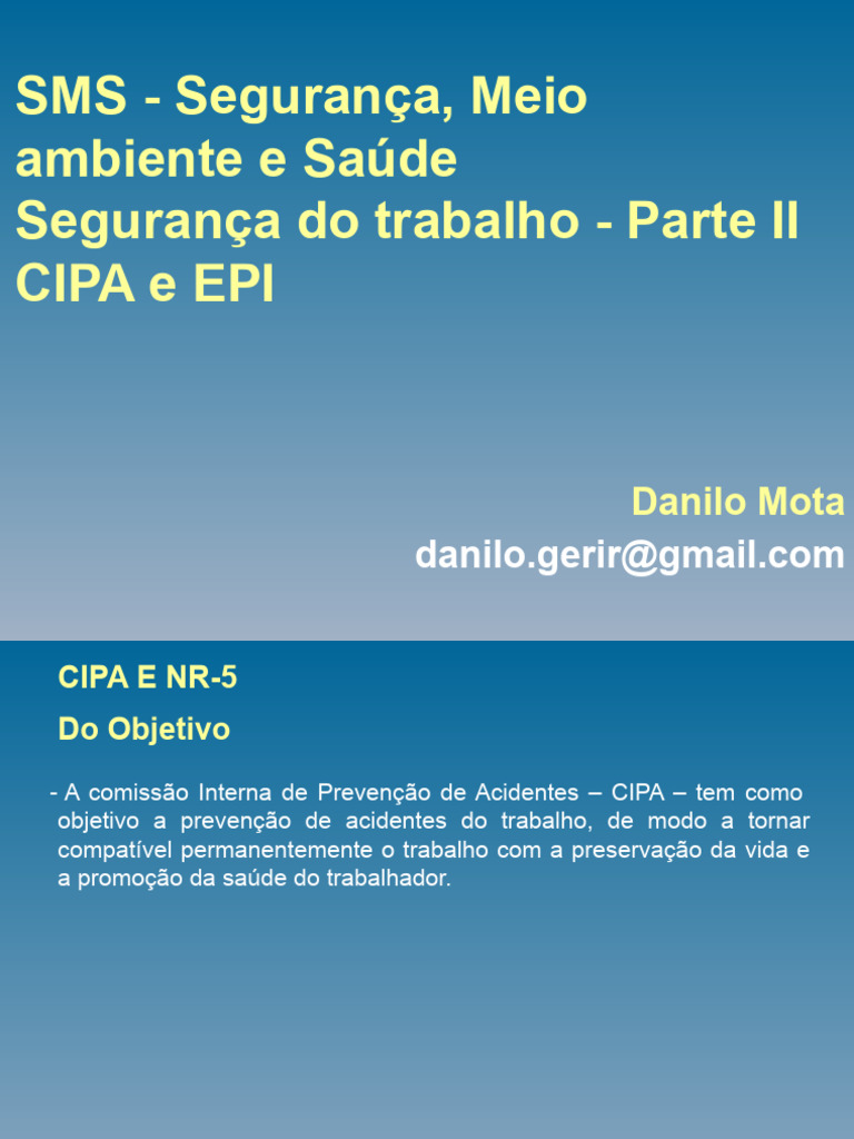 CIPA e EPI: Segurança no Trabalho | PDF | Eleições | Emprego