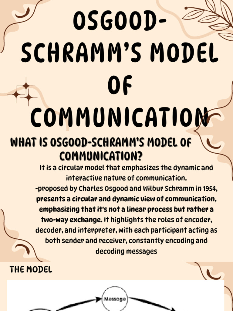 Osgood Schramm Model | PDF