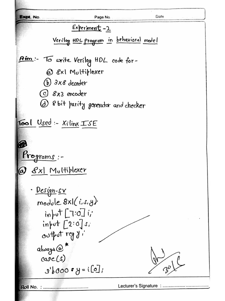 DIC Lab Experiment 2,3 | PDF