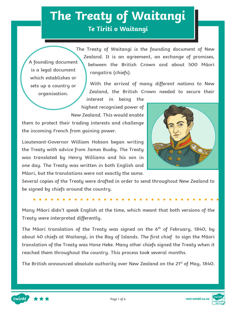 Understanding the Treaty of Waitangi | PDF | Māori People | Government ...
