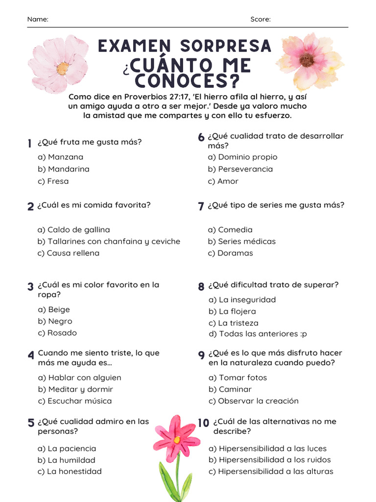 Back To School Multiple Choice Quiz Worksheet in Colorful Simple Style ...