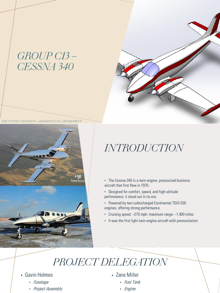 C13 Cessna 340 | PDF | Landing Gear | Aircraft