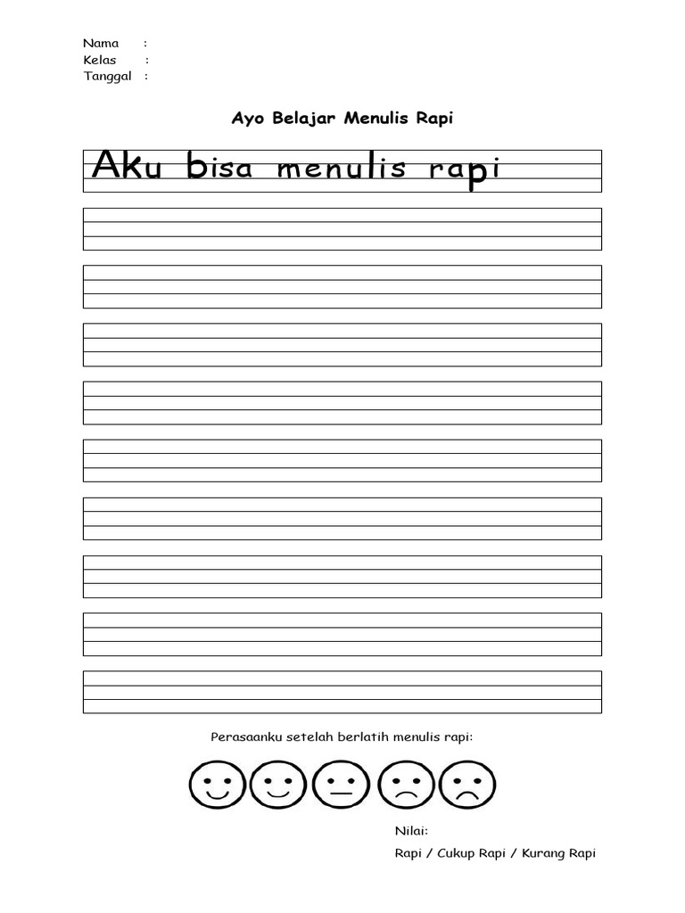 Latihan Menulis Rapi untuk Anak SD | PDF