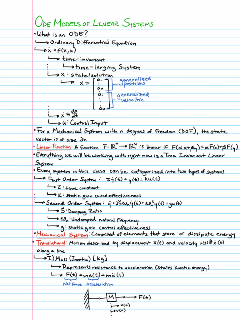 Lecture 3 - ODE Models of Physical Systems (1 - 3) | PDF