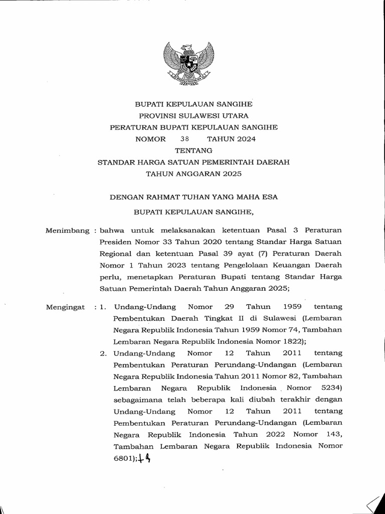 Perbup SSH 2025 | PDF