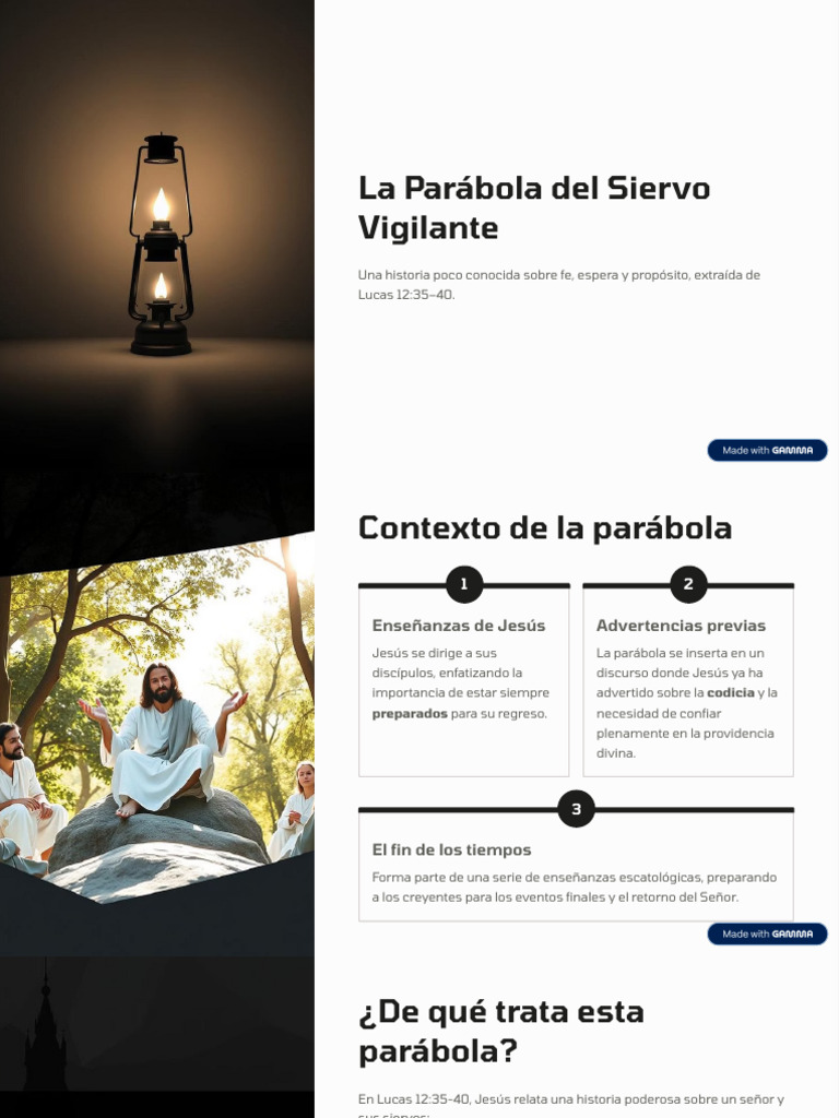 Parábola del Siervo Vigilante: Fe y Espera | PDF | Parábolas de Jesús ...