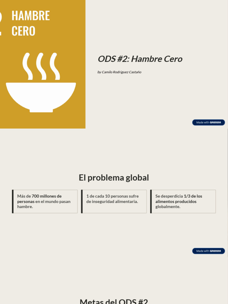 ODS 2 Hambre Cero | PDF