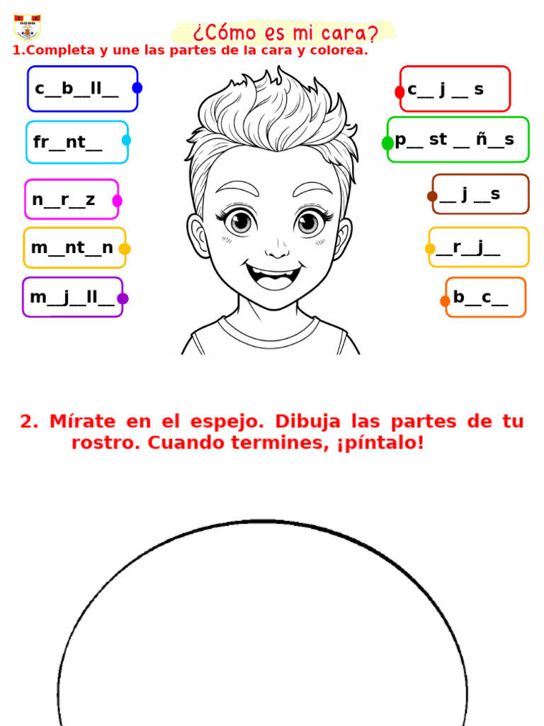 Ficha Partes de Mi Cara Maestra Elba | PDF