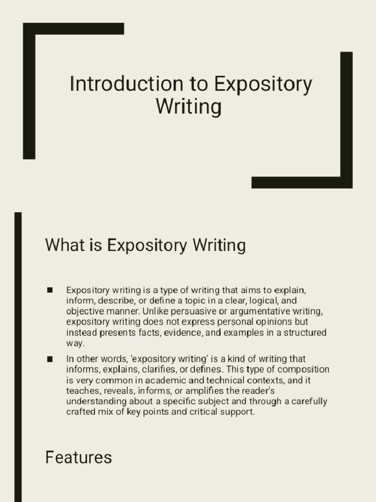 9381 - Expository Writing Slides Notes | PDF