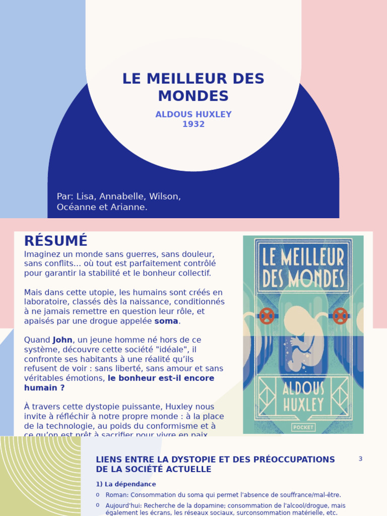 Dystopie et société : Le Meilleur des Mondes | PDF | Dystopie