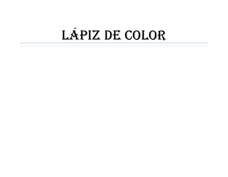 Lápiz de Color | PDF