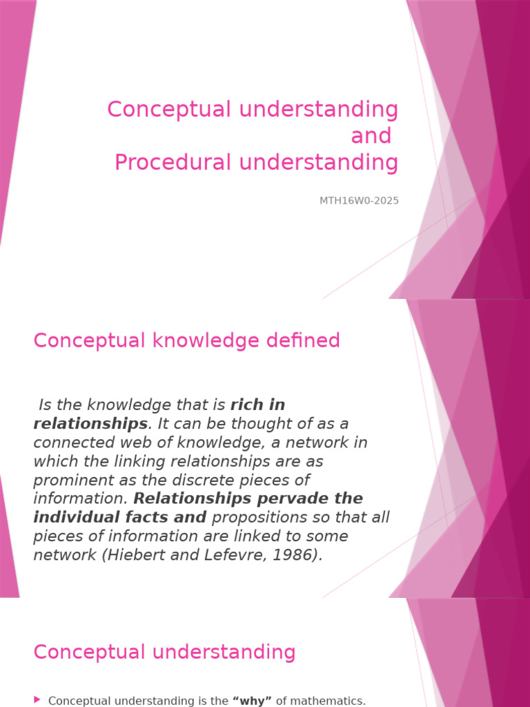 Conceptual Understanding and Procedural Fluency | PDF | Procedural Knowledge | Concept