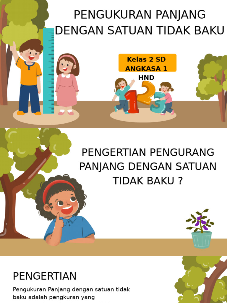 PPT_Pengukuran Panjang Dengan Satuan Tidak Baku | PDF