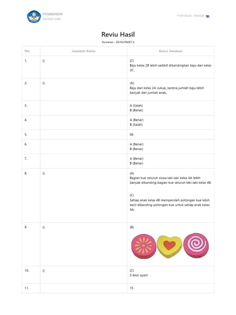 Simulasi AKM Matematika | PDF