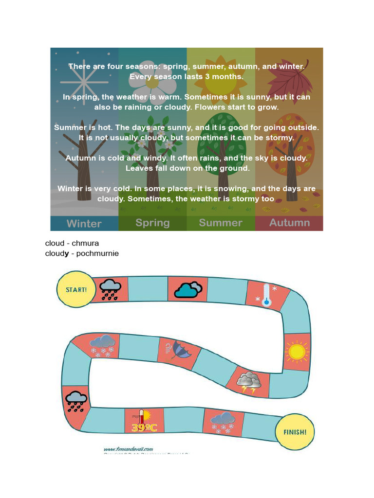 Four Seasons of The Year + The Weather | PDF