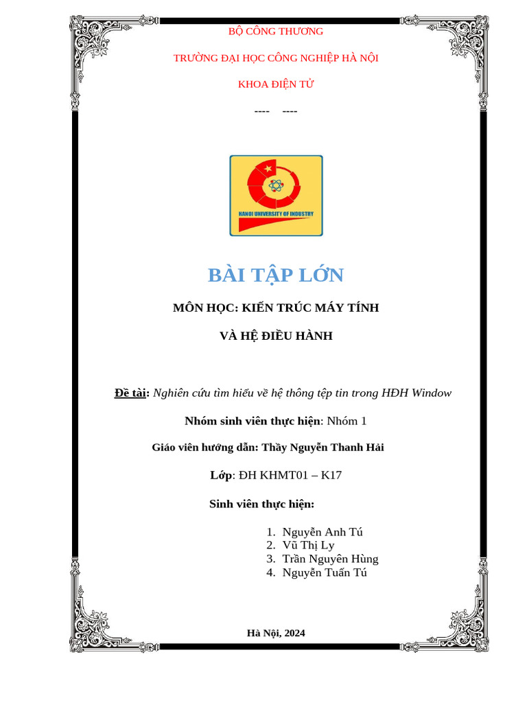 Nhom 1 Nghien Cuu Tim Hieu He Thong Tep Tin Trong HDH Windos | PDF