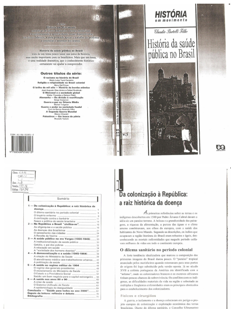 Historia Saude Publica Brasil Claudio Bertoli Filho | PDF
