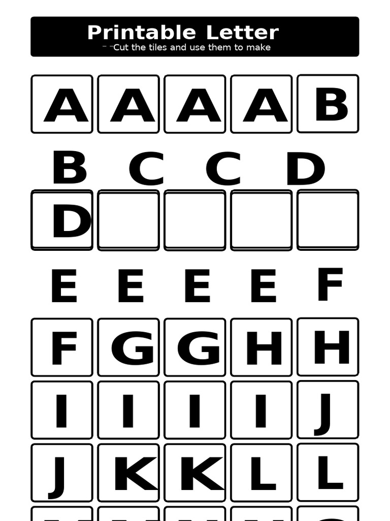 Printable Letter Tiles | PDF