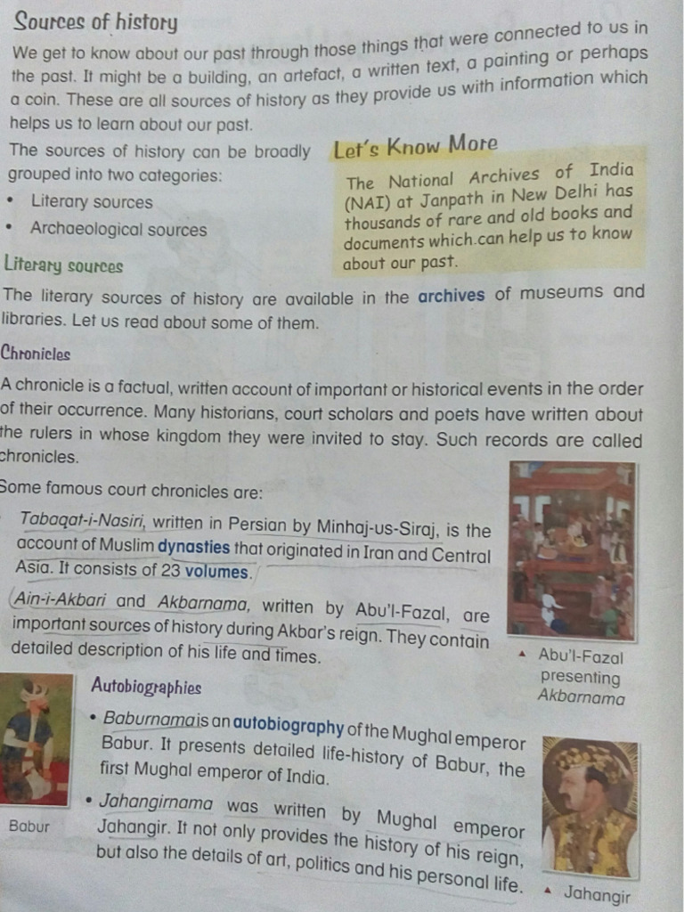 Class IV Hostory Sources of History 27-05-2020 | PDF