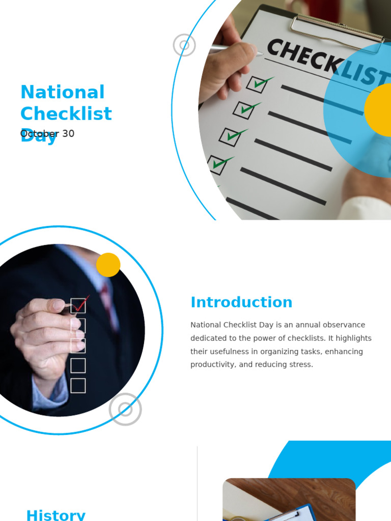 National Checklist Day | PDF | Computing