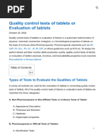 Tablet Friability Testing Guidelines | PDF | Tablet (Pharmacy)